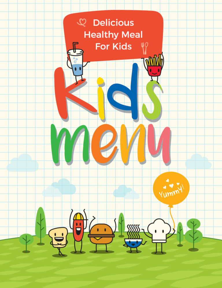 Free Customizable Kids Menu Templates