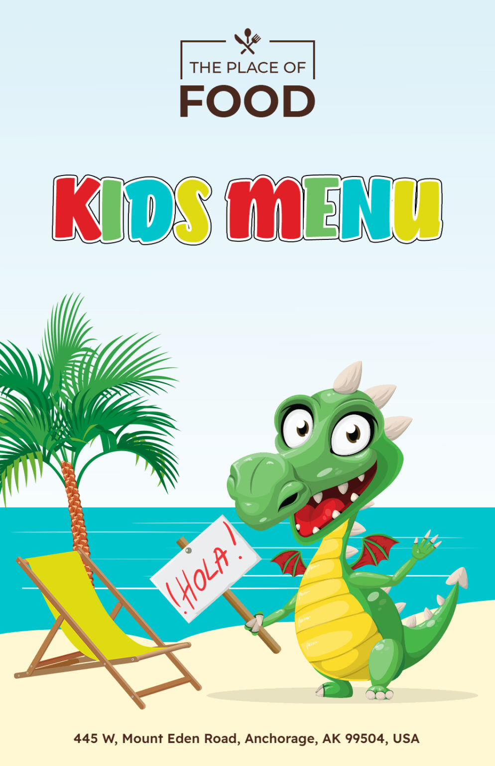 Free Customizable Kids Menu Templates