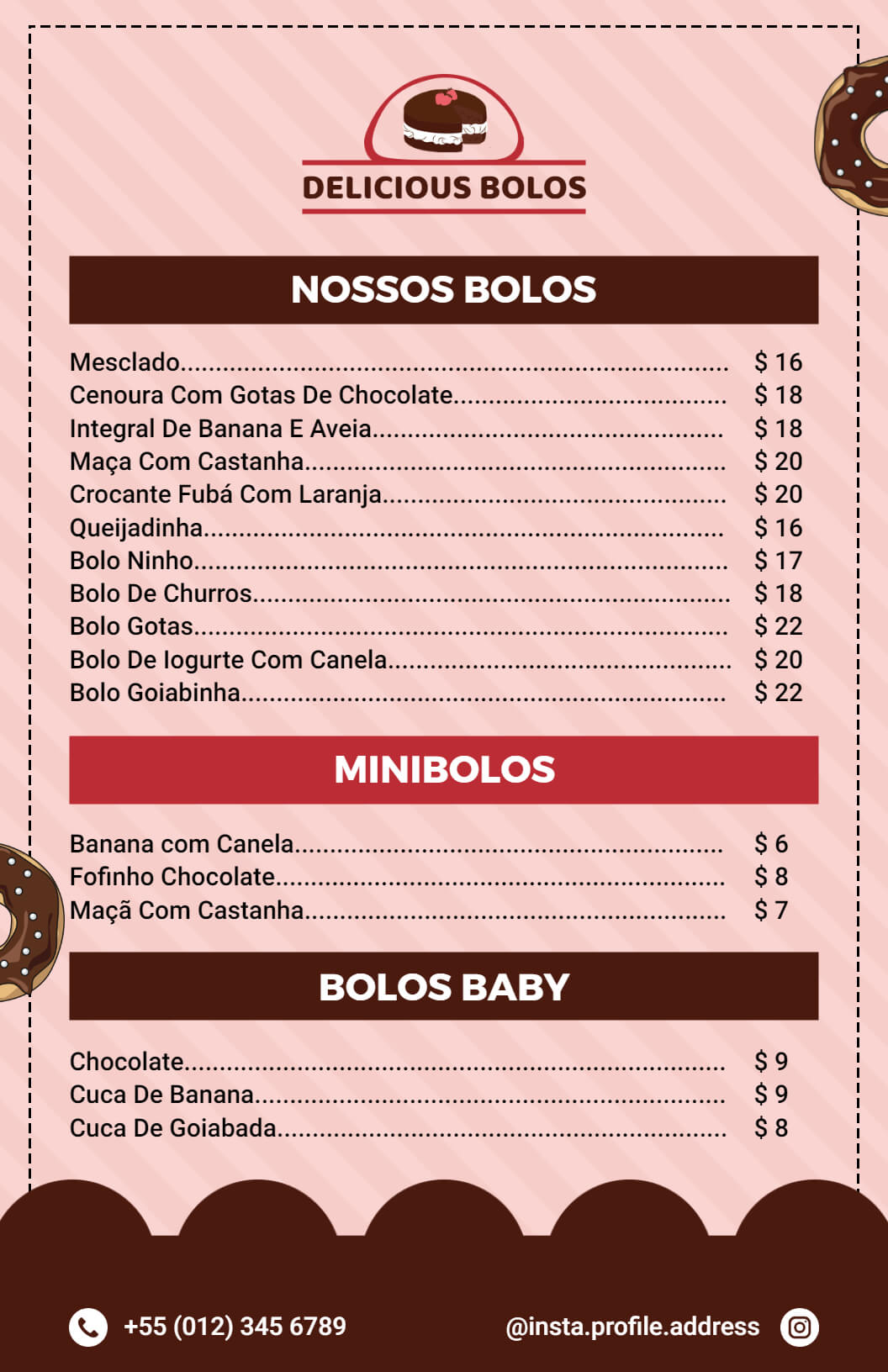 Free Customizable Dessert Menu Templates