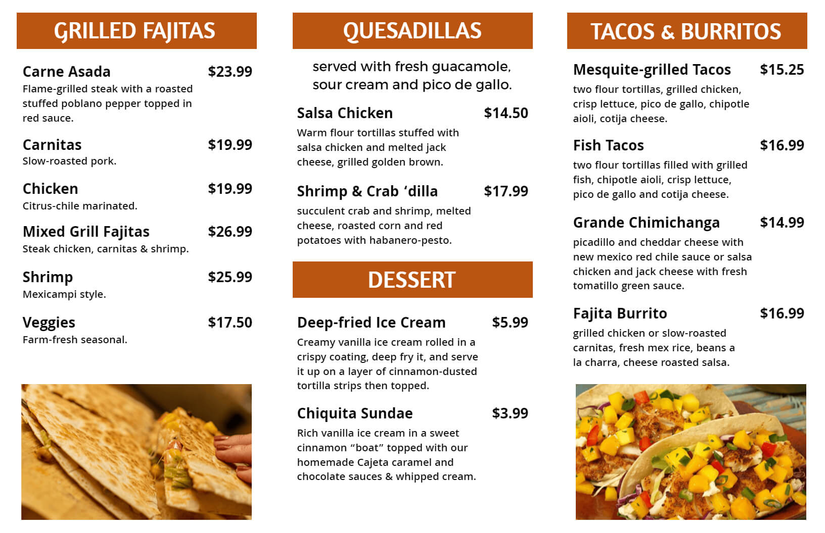 Free Customizable Tri-fold Menu Templates