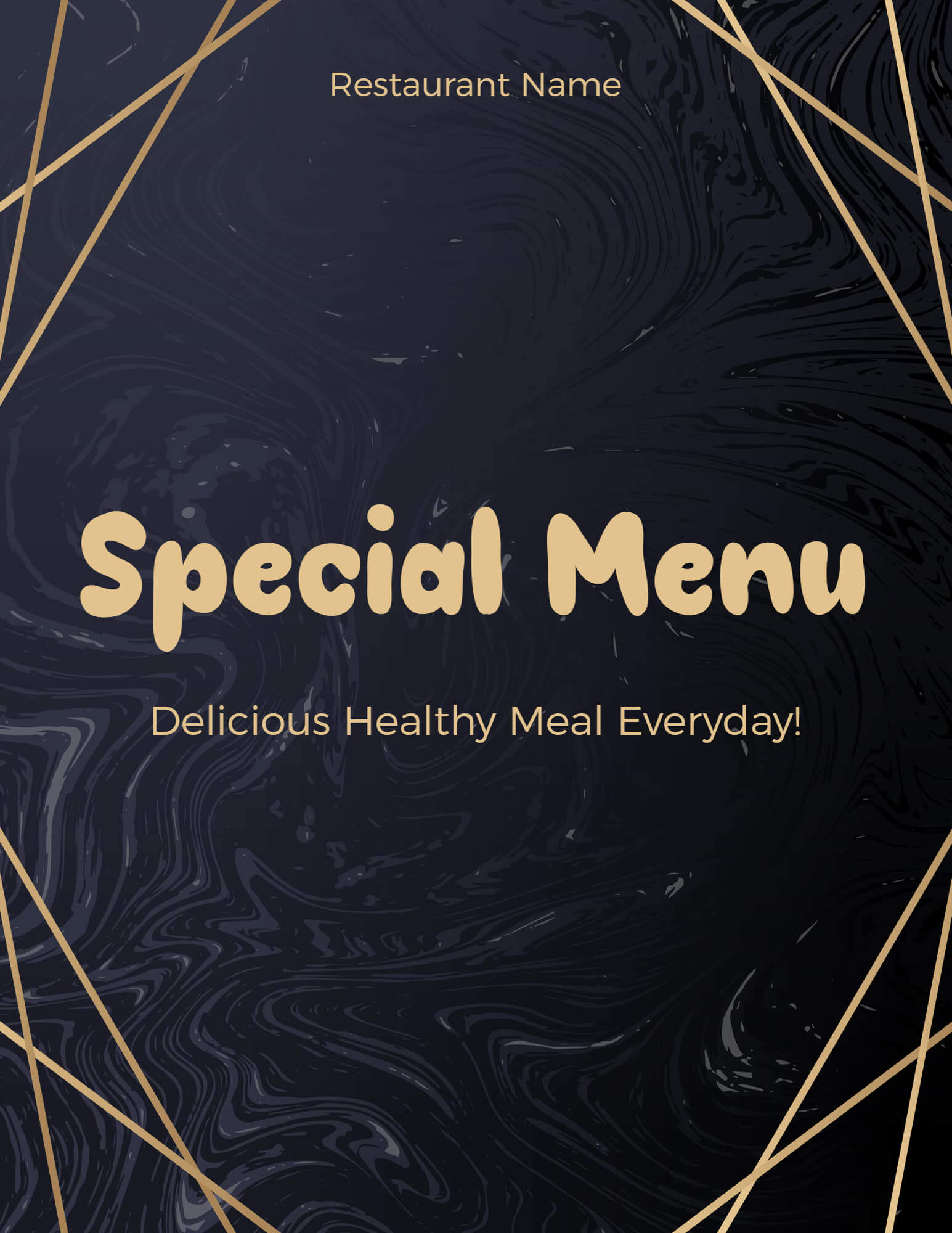 Free Customizable Fancy Menu Templates
