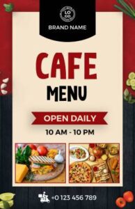 Free Customizable Cafe Menu Templates