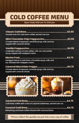 Coffee Shop Menu: Discover Top Menu Ideas for Coffee Shops