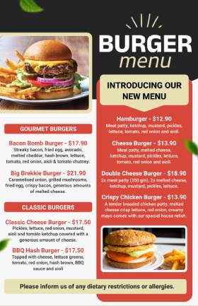 Burger Menu Templates - Free | Customizable | Downloadable