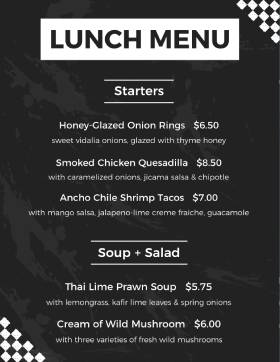 Lunch Menu Templates - Free | Customizable | Downloadable
