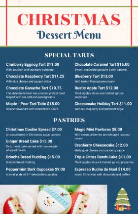 Christmas Menu Templates - Free | Printable | Downloadable