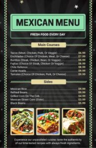 Mexican Menu Templates - Free | Editable | Downloadable