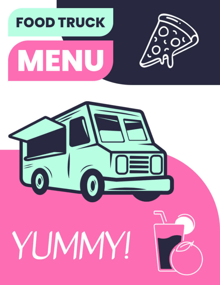 Free Editable Food Truck Menu Templates