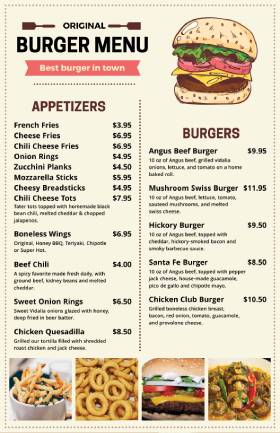 Burger Menu Templates - Free | Customizable | Downloadable
