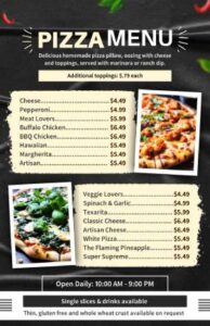 Pizza Menu Templates - Free | Printable | Downloadable