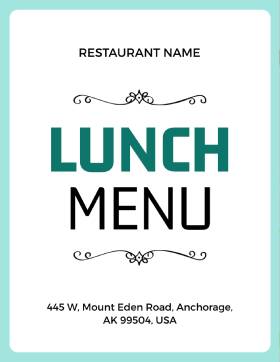 Lunch Menu Templates - Free | Customizable | Downloadable