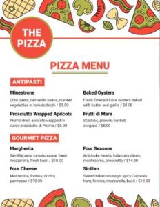Pizza Menu Templates - Free | Printable | Downloadable