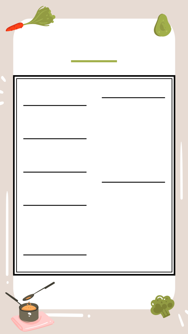 Blank Menu Background Design