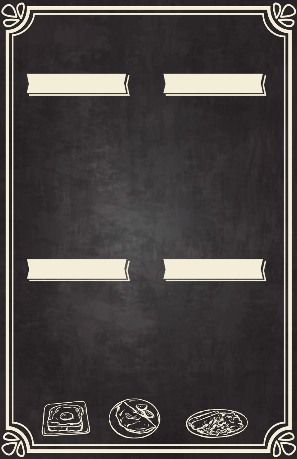 Blank Menu Background Design