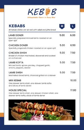 Restaurant Menu Templates - Free | Customize | Download