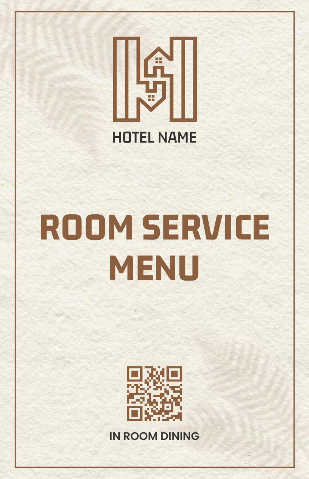 Free Customizable Hotel Menu Templates
