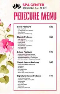 Nail Salon Menu Templates - Free | Printable | Downloadable