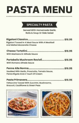 Simple Menu Templates - Free | Editable | Downloadable