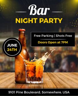 Bar Flyer Templates - Free | Editable | Downloadable