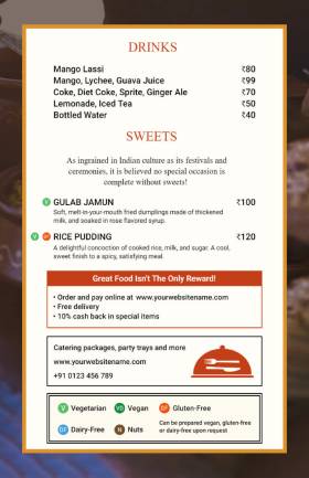 A La Carte Menu Templates - Free | Editable | Downloadable