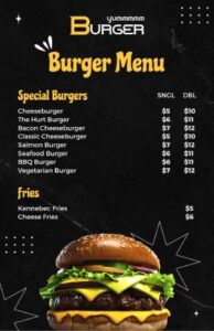 Burger Menu Templates - Free | Customizable | Downloadable