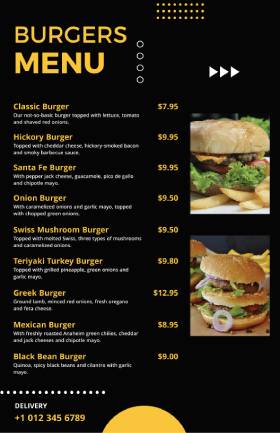 Burger Menu Templates - Free | Customizable | Downloadable