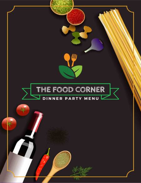 Party Menu Templates - Free | Editable | Downloadable