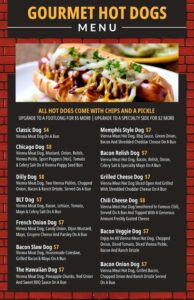 Classic Hot Dog Menu Template for Restaurants