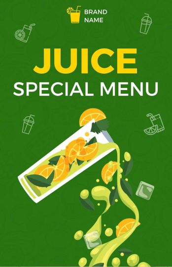 Juice Menu Templates - Free | Editable | Downloadable