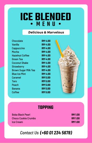 Beverage Menu Templates - Free | Printable | Downloadable