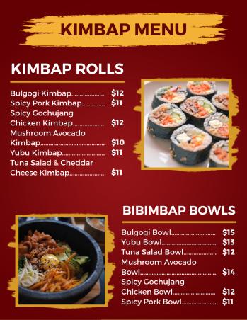 Korean Menu Templates - Free | Editable | Downloadable