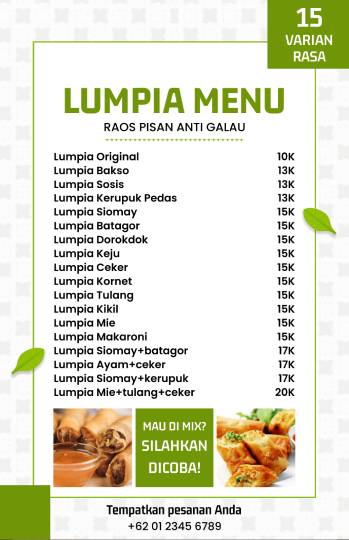 Filipino Menu Templates - Free | Printable | Downloadable