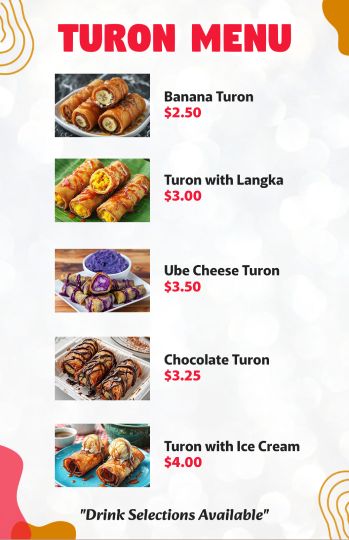 Filipino Menu Templates - Free | Printable | Downloadable