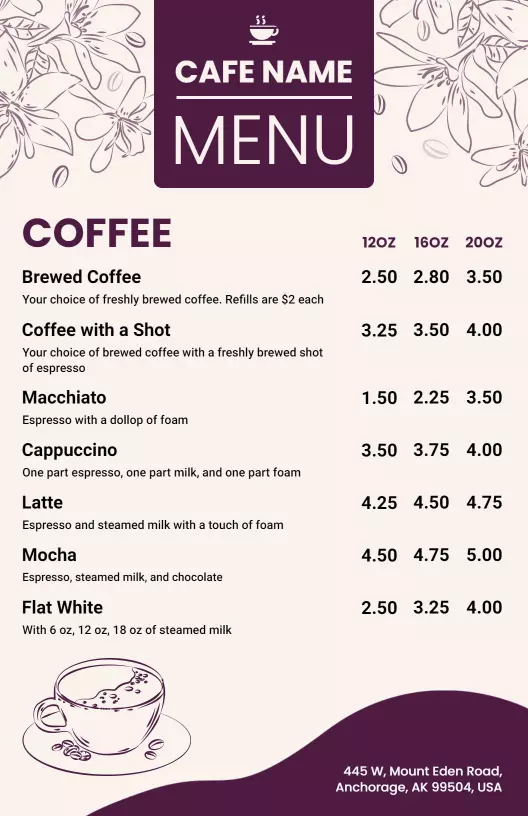 Coffee Shop Menu: Discover Top Menu Ideas for Coffee Shops