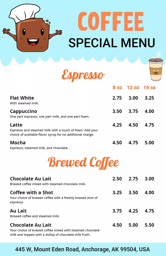 Coffee Shop Menu: Discover Top Menu Ideas for Coffee Shops