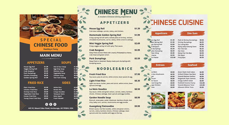 10+ Amazing Country-Specific Restaurant Menu Design Ideas