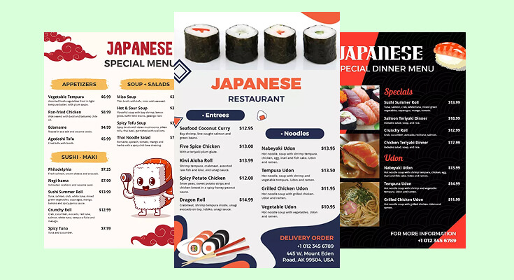 10+ Amazing Country-Specific Restaurant Menu Design Ideas