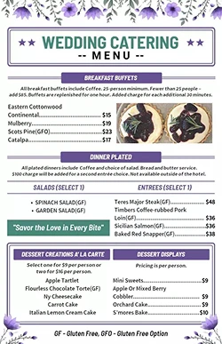 What are the Different Types of Catering Menus? [with Examples]